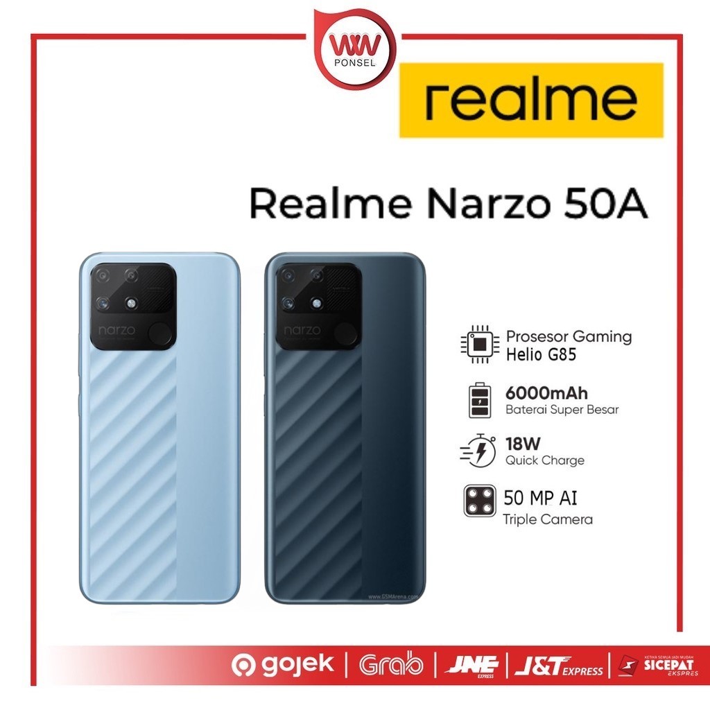 Jual Hp Realme Narzo 50A Ram 4GB Internal 64GB Garansi Resmi | Shopee ...