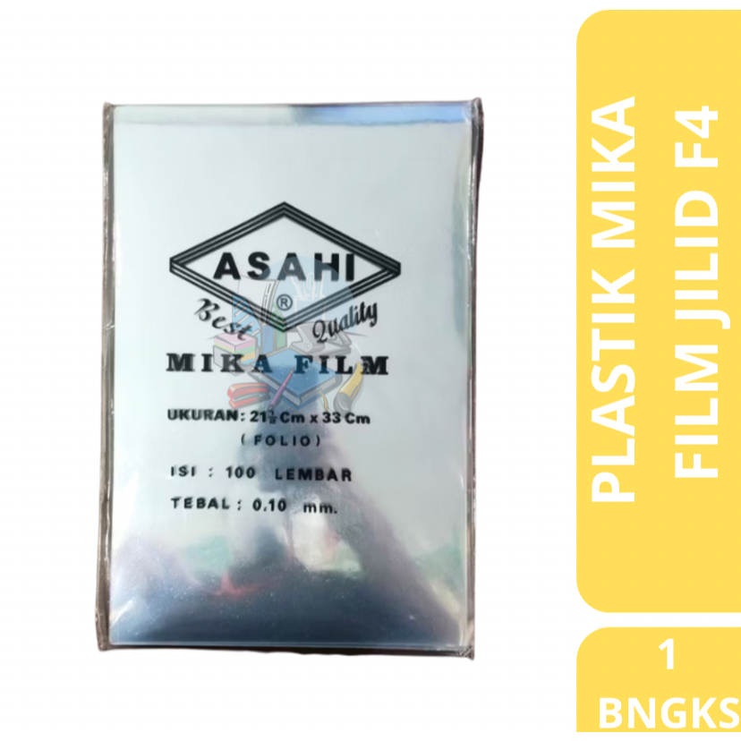 Jual [1 BUNGKUS] Plastik Mika Tebal / Plastik Jilid Mika Film Tebal Ukuran F4 Warna Bening Asahi ...