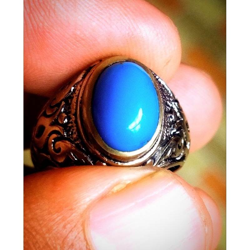 Jual Natural Pirus Mesir Biru Royal Polos Top HQ | Shopee Indonesia