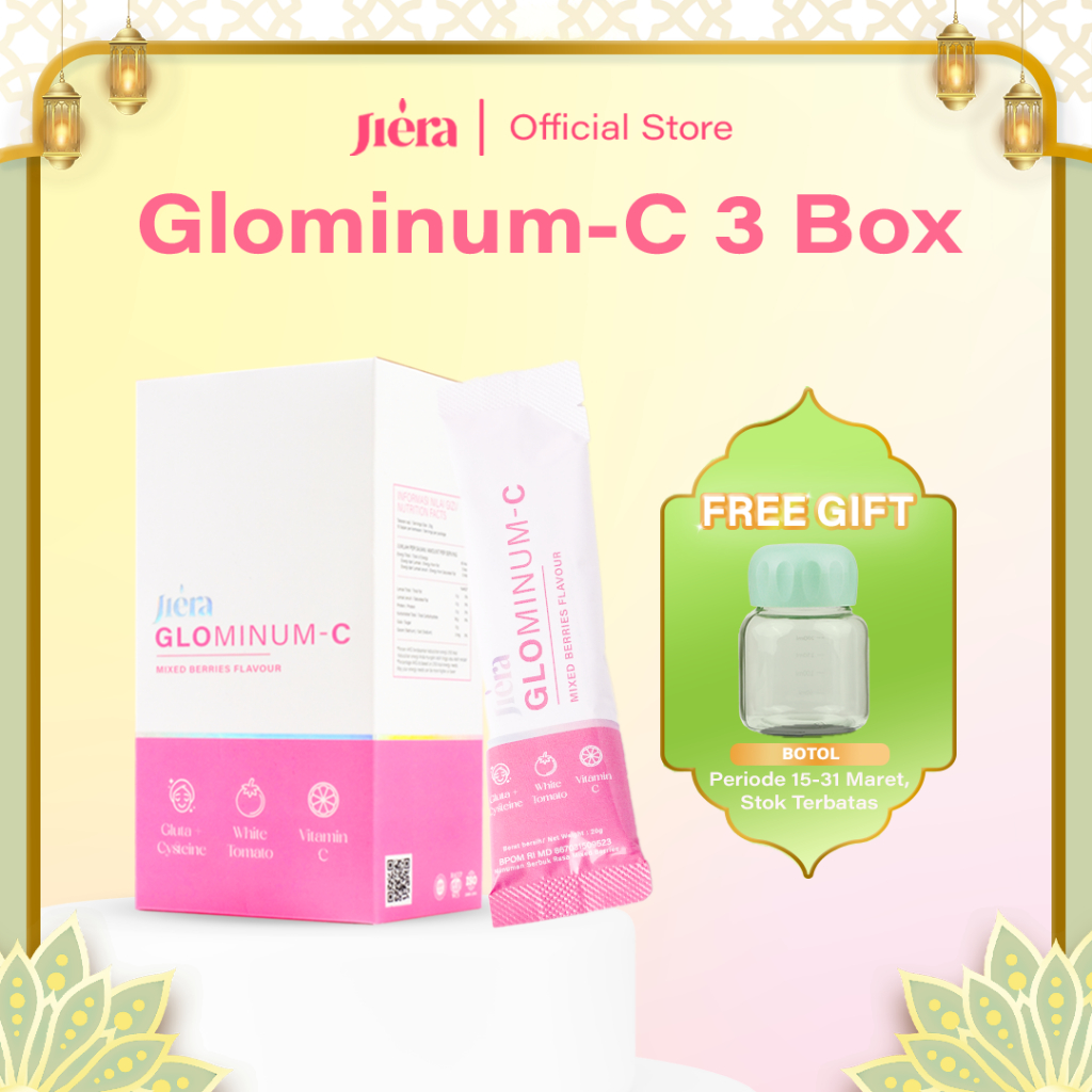 Jual [RAMADHAN FREE GIFT] JIERA Glominum-C Drink - PAKET 3 BOX FREE ...