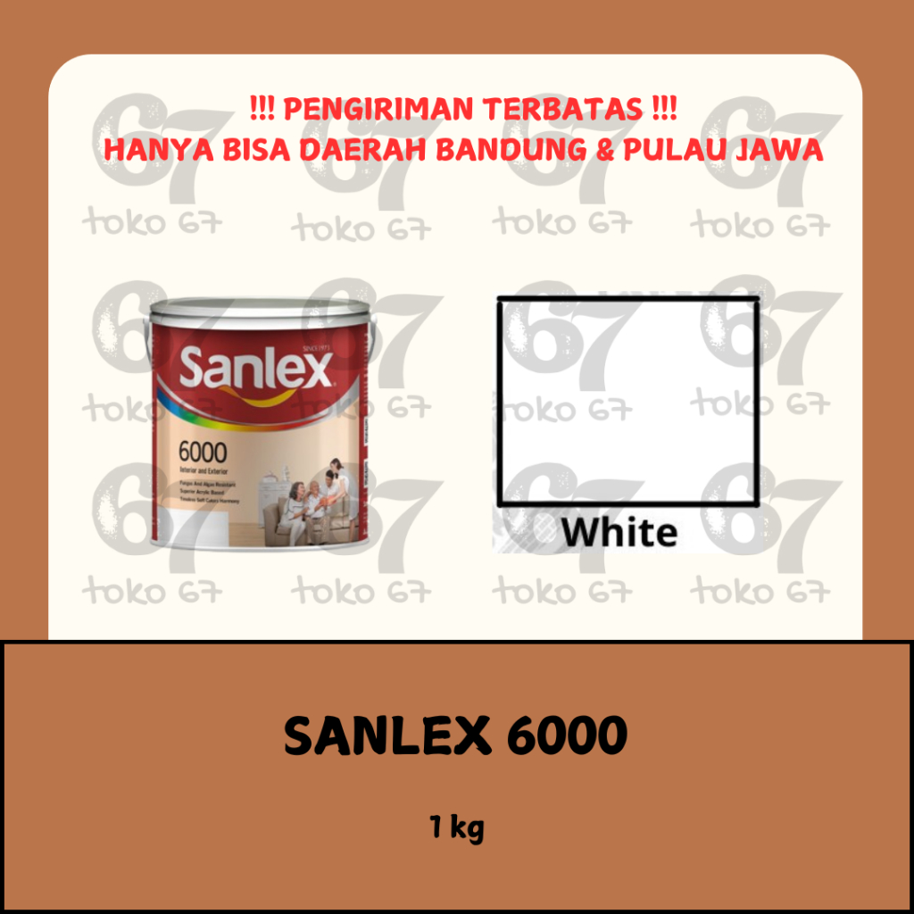 Jual SANLEX 6000 CAT TEMBOK WHITE 1 KG | Shopee Indonesia