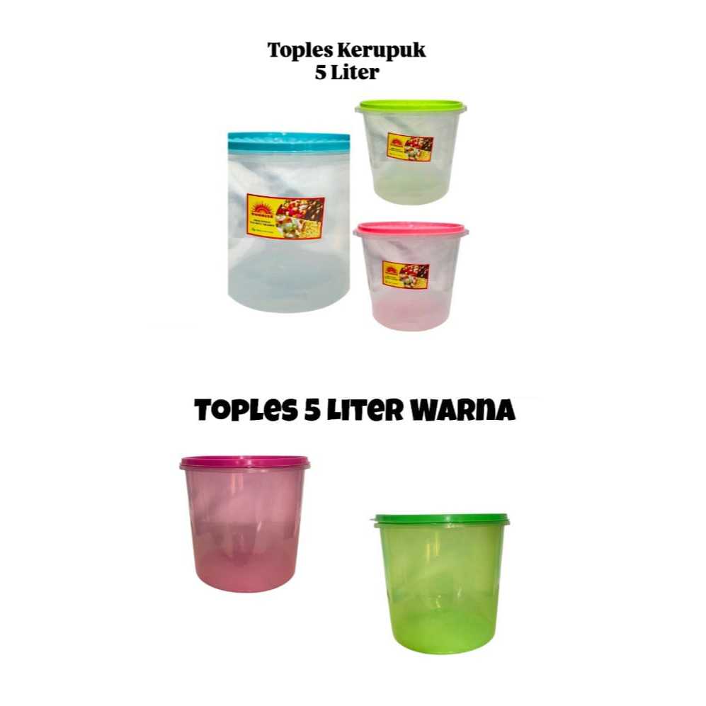 Jual Toples Platik 5 Liter ( FREE PACKING DUS+BUBBLE WARP) Toples ...