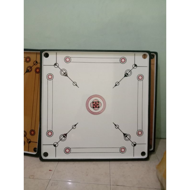 Jual meja karambol ukuran 100x100cm berikut biji dan kristal | Shopee Indonesia