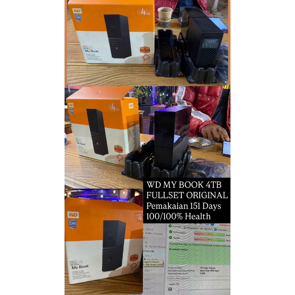 Jual WD My Book 4TB Mybook FULLSET LENGKAP PEMAKAIAN BARU 151 DAYS | Shopee Indonesia