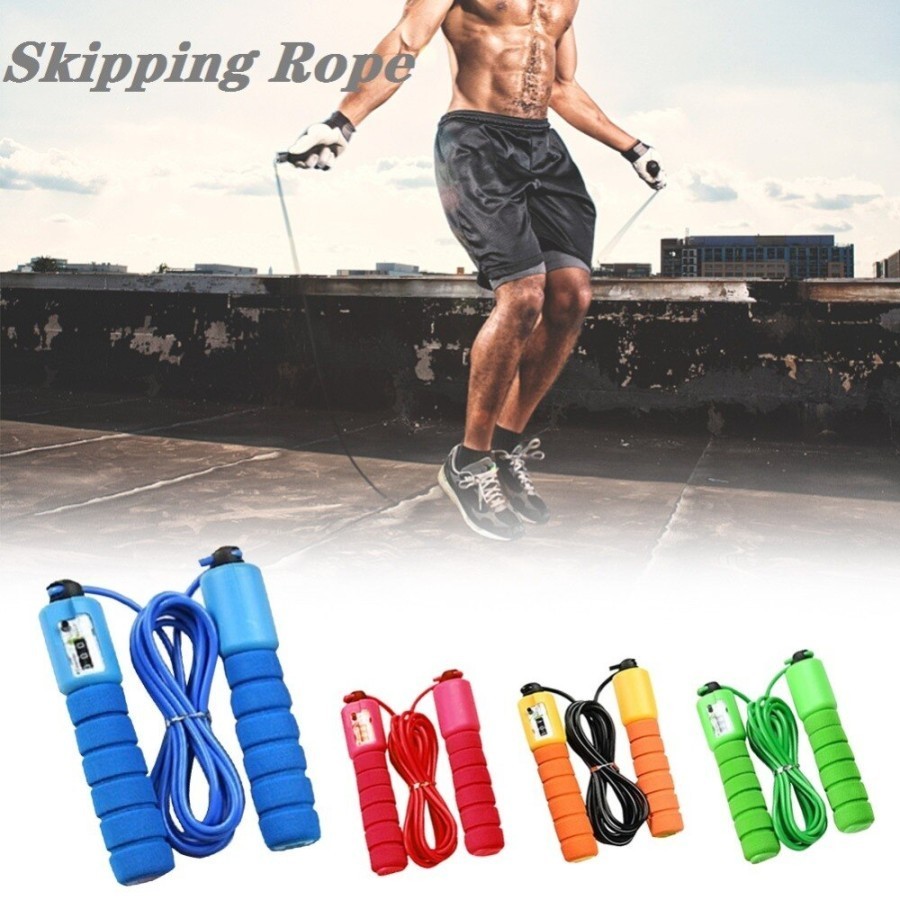 Jual (BY) Tali Lompat Skipping / Jump Rope Dengan Counter / Tali Lompat ...