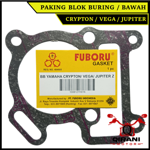 Jual PERPAK BLOK BURING CRYPTON / VEGA / JUPITER PERPAK GASKET PAKING BAWAH / KAS FUBORU ...