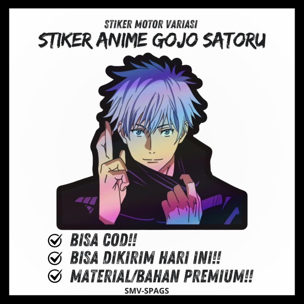 Jual STIKER ANIME GOJO SATORU STICKER HP LAPTOP JUJUTSU KAISEN STIKER ...