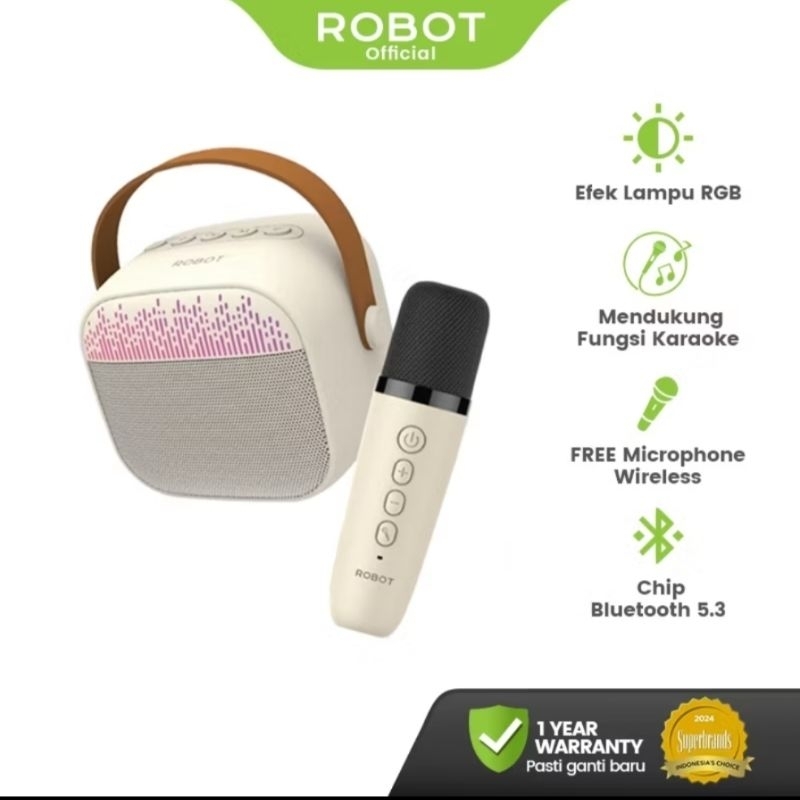 Jual Robot Speaker Karaoke RB50 Speaker Bluetooth 5.3 With RGB Original ...