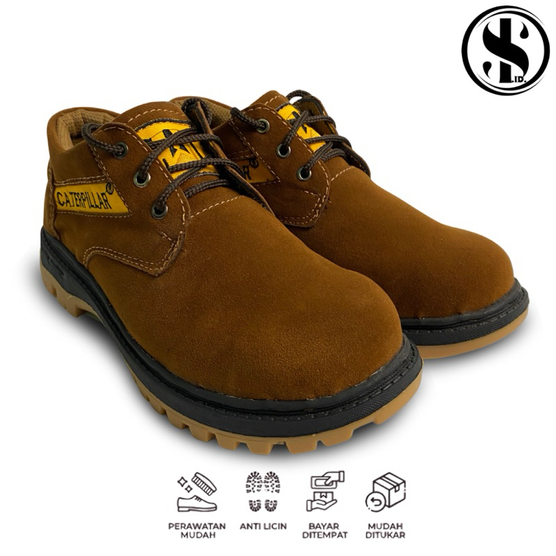 Jual Sepatu Caterpillar Moka Sepatu Boot Safety Sidney Low Tali Ujung ...