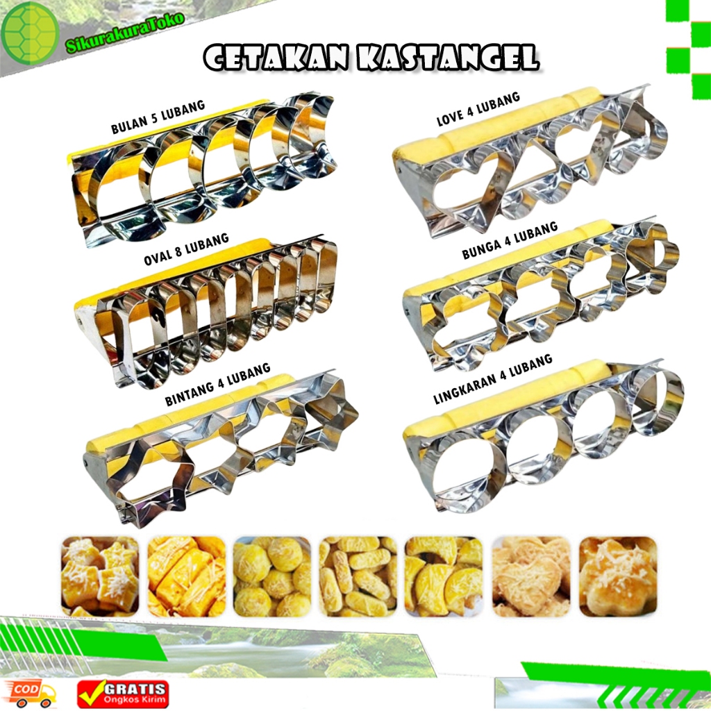 Jual (Skr) Cetakan Kue Kering Kastengel Kacang cetak kue salju cutter ...