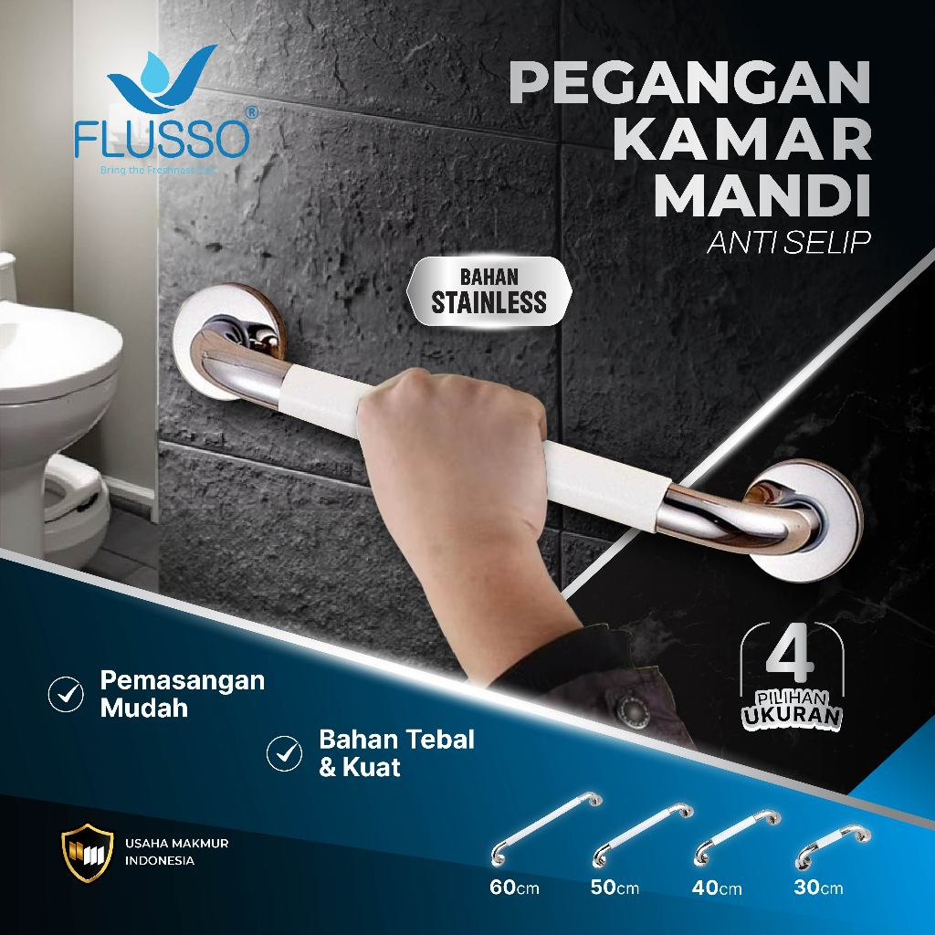 Jual 30/40/60cm Handle Kamar Mandi Pegangan Bathub Gagang Bar Kamar ...