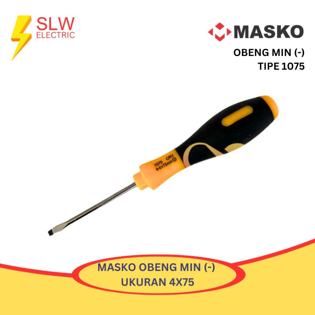 Jual MASKO OBENG MIN (-) TIPE 1075 UKURAN 4X75 | Shopee Indonesia