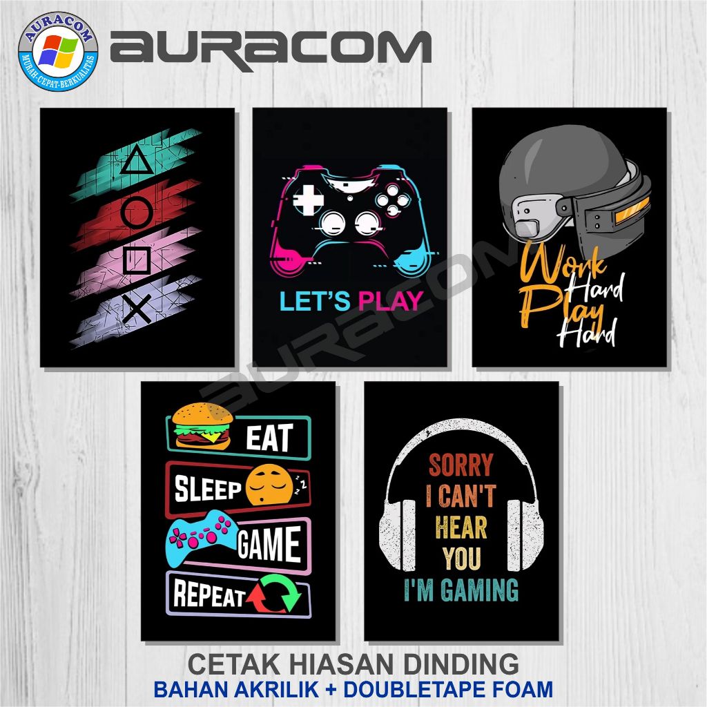 Jual POSTER GAME HIASAN DINDING GAMER RUMAH WALL DECOR AKRILIK GAMING ...