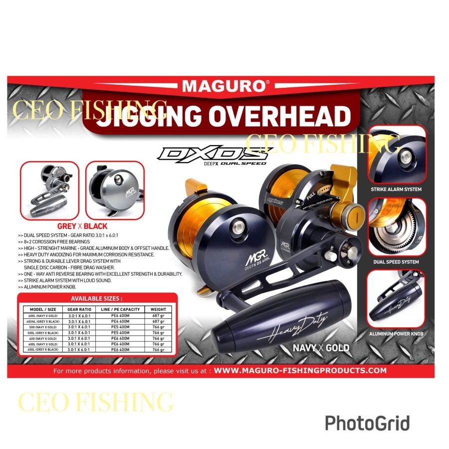 Jual Reel MAGURO DEEP X DXDS Dual Speed 400 | 500 | 600 | Jigging ...