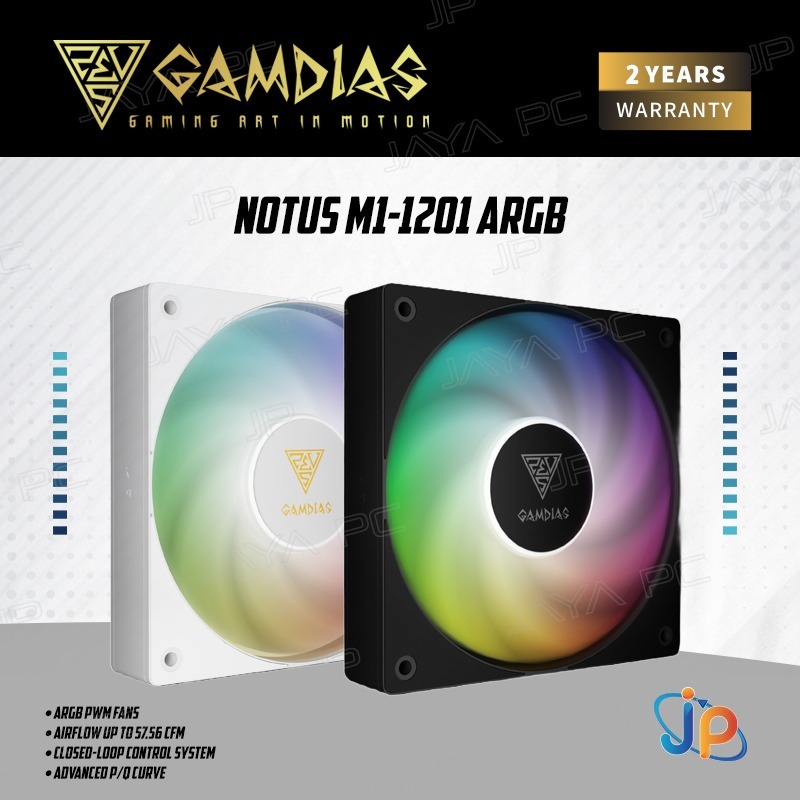 Jual GAMDIAS Notus M1-1201 ARGB PWM Cooler Fan Case - Fan Casing 120mm | Shopee Indonesia