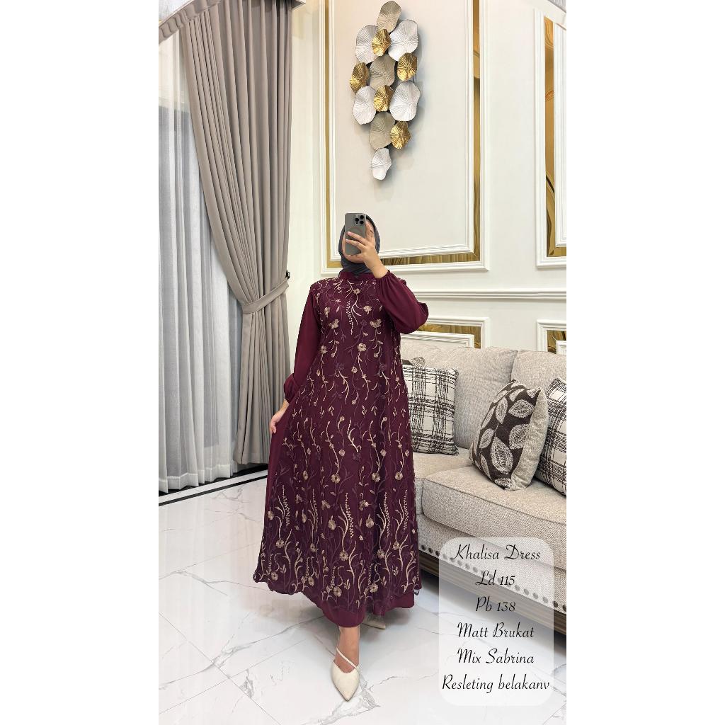 Jual GAMIS BURKAT KHALISA MARBELA SILK MIX BURKAT GARDEN CANTIK FASHION ...