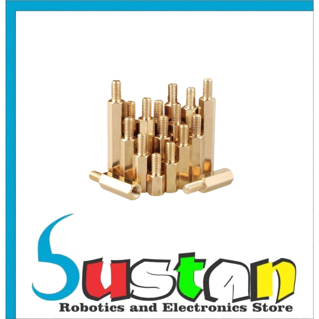 Jual SPACER BESI KUNINGAN MF M2X10+4MM HIGH 10MM 10 MM 1CM 1 CM ...