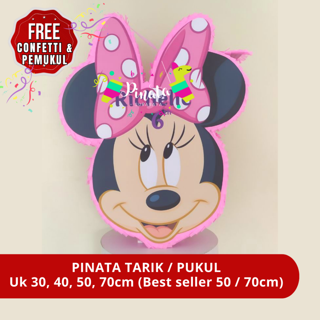 Jual Pinata ulang tahun Print Mickey Minnie Mouse miki mini Donald Duck ...