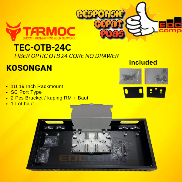 Jual Fiber Optic OTB 24 Core SC | 1U no Drawer ODF OTB 24 Core Kosong ...