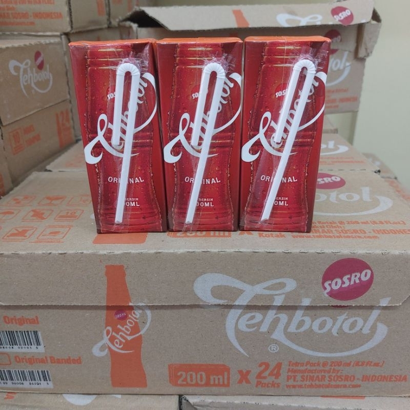Jual Teh Botol Sosro Kotak 1 dus 24 × 200ml | Shopee Indonesia