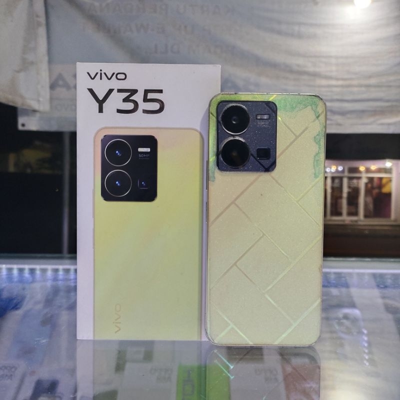 Jual Vivo Y35 8/128 Second/Bekas Fullset Original | Shopee Indonesia