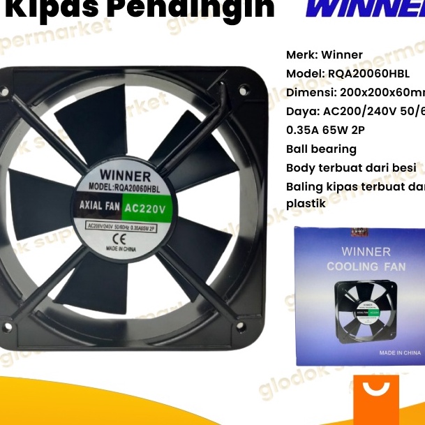 Jual Hemat Kipas Pendingin Winner 2cm Cooling Fan AC 22v Ball Bearing 2 ...