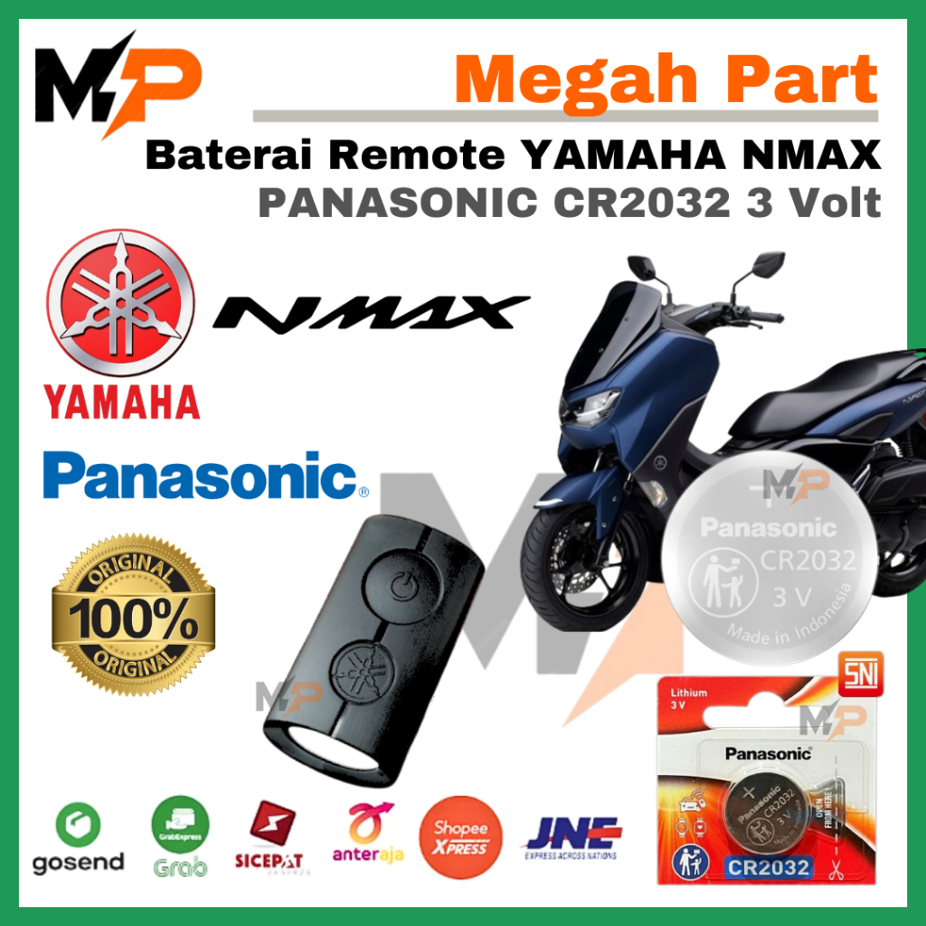 Jual Baterai Remote YAMAHA NMAX - ORIGINAL PANASONIC CR2032 | Battery ...