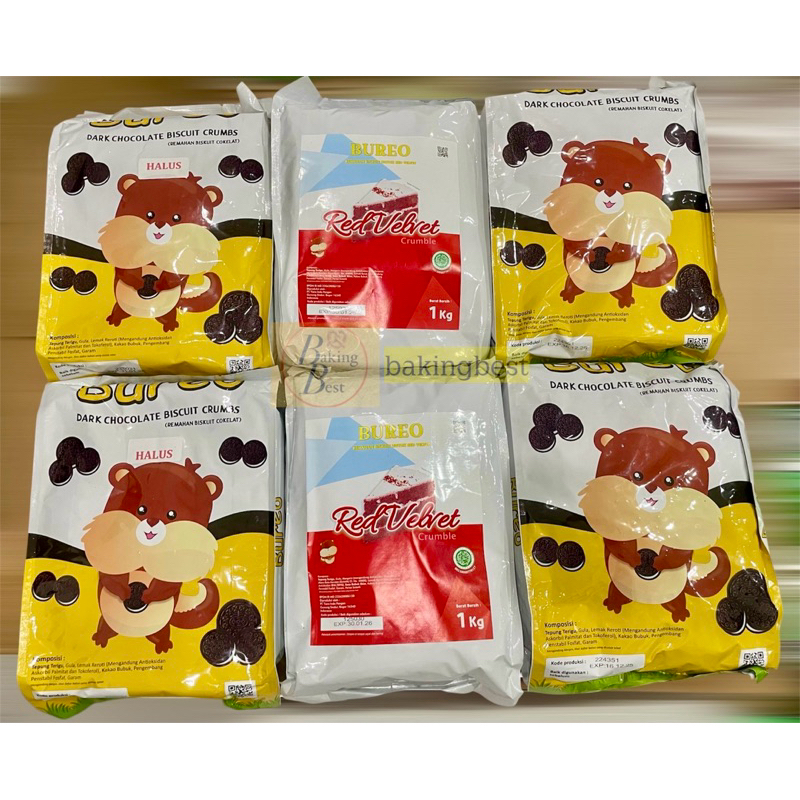 Jual Bureo Biscuit Crumbs 1 kg Halal BPOM RI . Remahan Coklat , Red ...