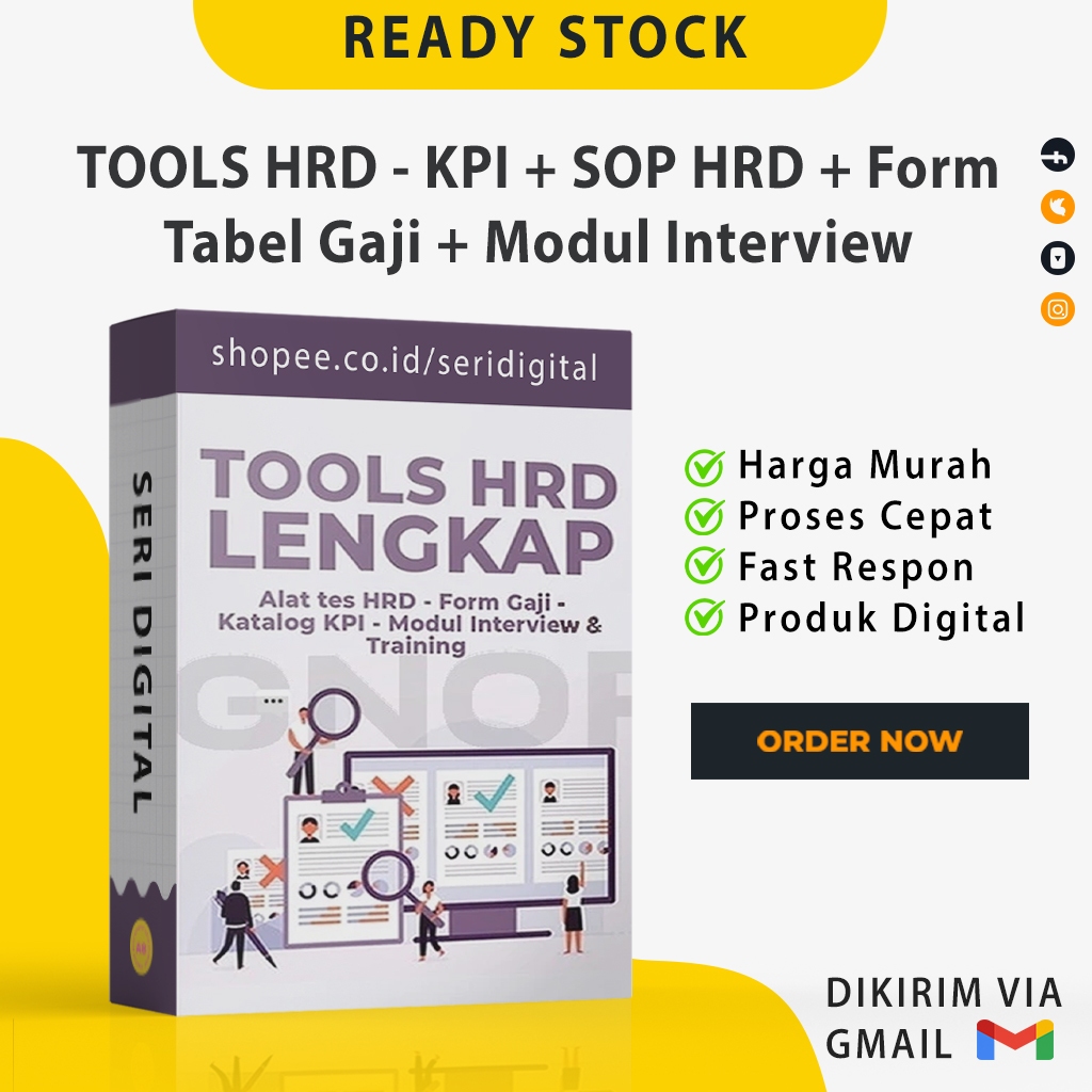 Jual TOOLS HRD - KPI + SOP HRD + Form Tabel Gaji + Modul Interview ...