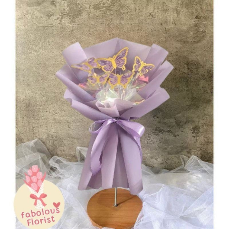 Jual BUKET KUPU-KUPU/BUTTERFLY BOUQUET/TOPPER KUPU -KUPU/BUKET ULANG ...