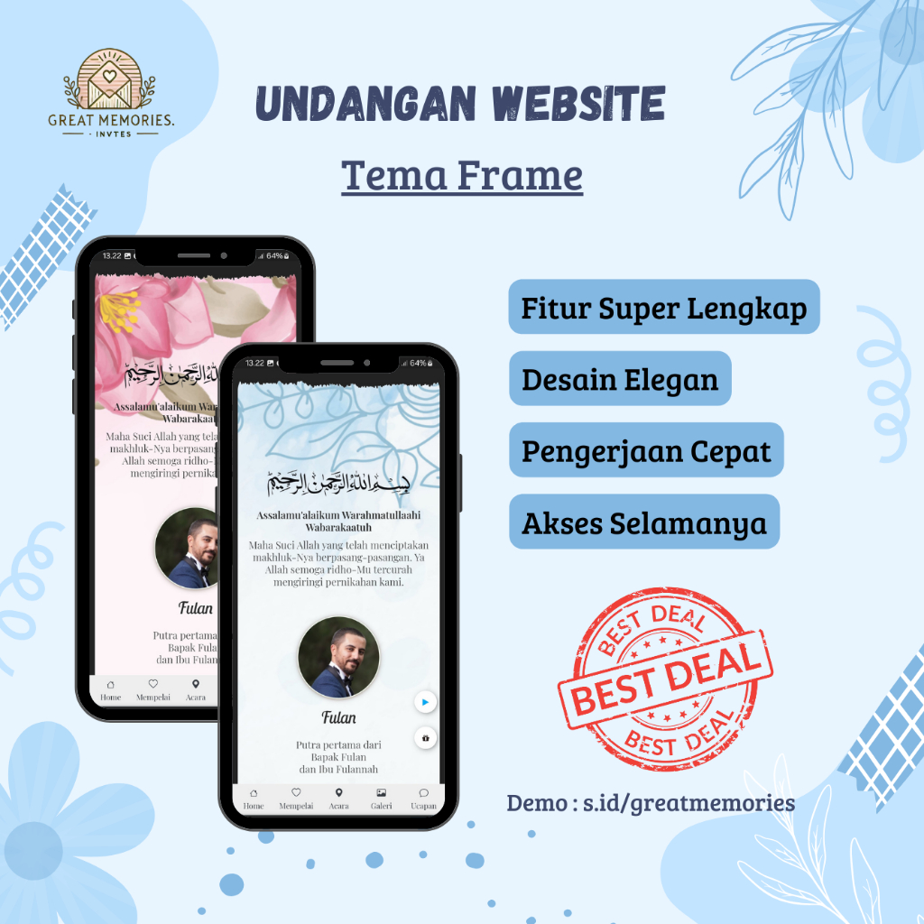 Jual Undangan Pernikahan / Undangan Digital Pernikahan Website Premium ...