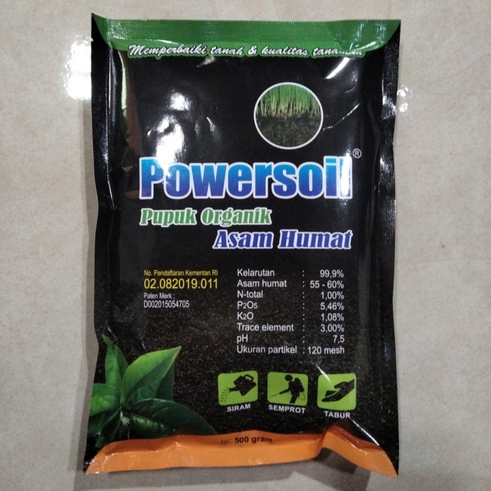 Jual POWERSOIL POWER SOIL 500 GRAM PUPUK ORGANIK ASAM HUMAT KEMASAN ...