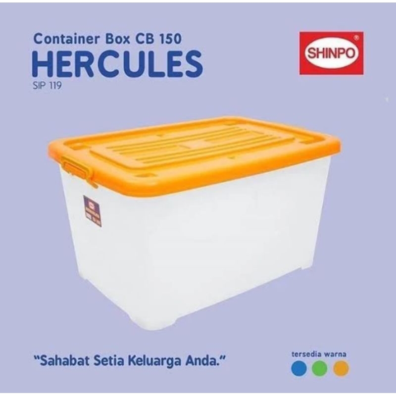 Jual Container Box Plastik SHINPO CB150 HERCULES SIP119 Kotak Storage ...