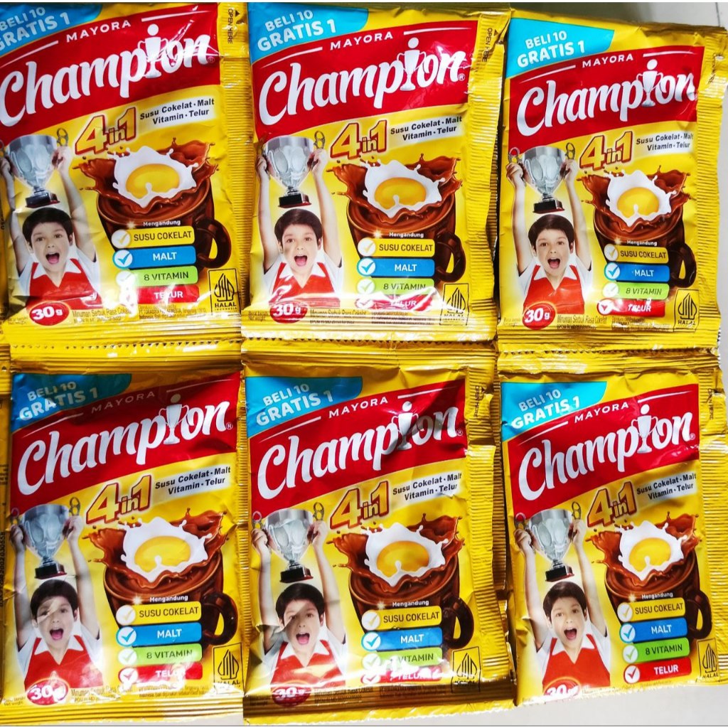 Jual Susu Cokelat Champion Kemasan 10+1 Energen Champion Susu Cokelat ...