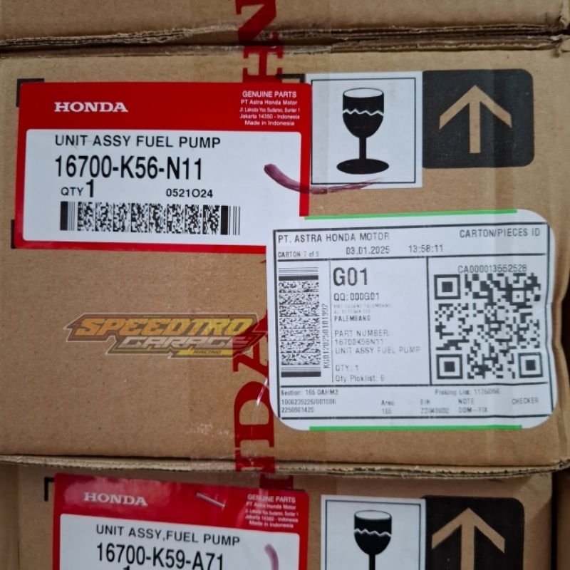 Jual FUEL PUMP POMPA BENSIN MOTOR HONDA SUPRA GTR 150 16700-K56-N11 ...