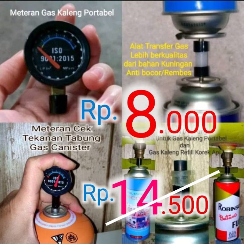Jual Alat isi ulang refil gas kaleng meteran cek gas Kaleng Pressure ...