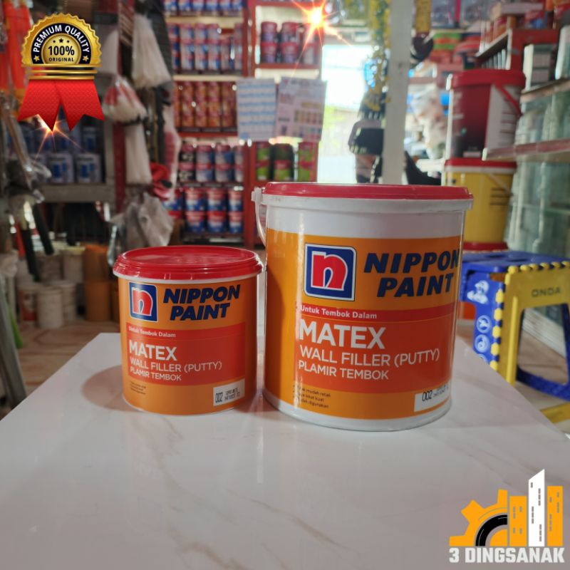Jual NIPPON PAINT MATEX PUTTY(PLAMIR TEMBOK MATEX PUTTY)1 kg DAN 4 kg | Shopee Indonesia