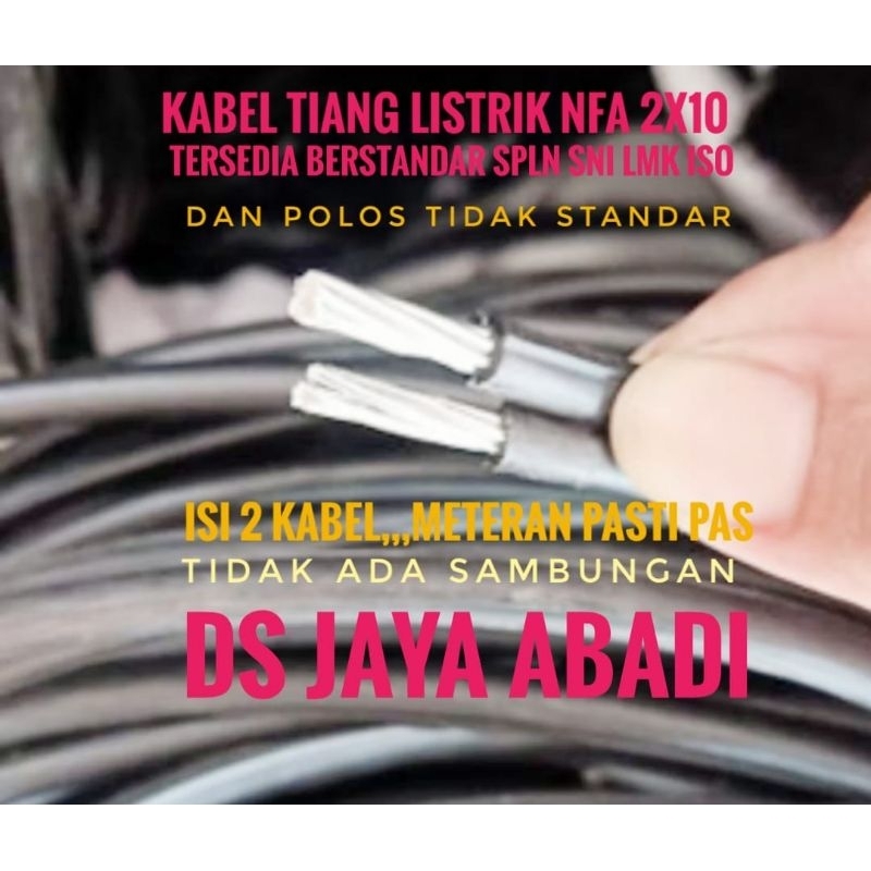 Jual FLASH SALE Kabel Tiang Listrik PLN POLOS / Kabel TWISTED 2x10 ...
