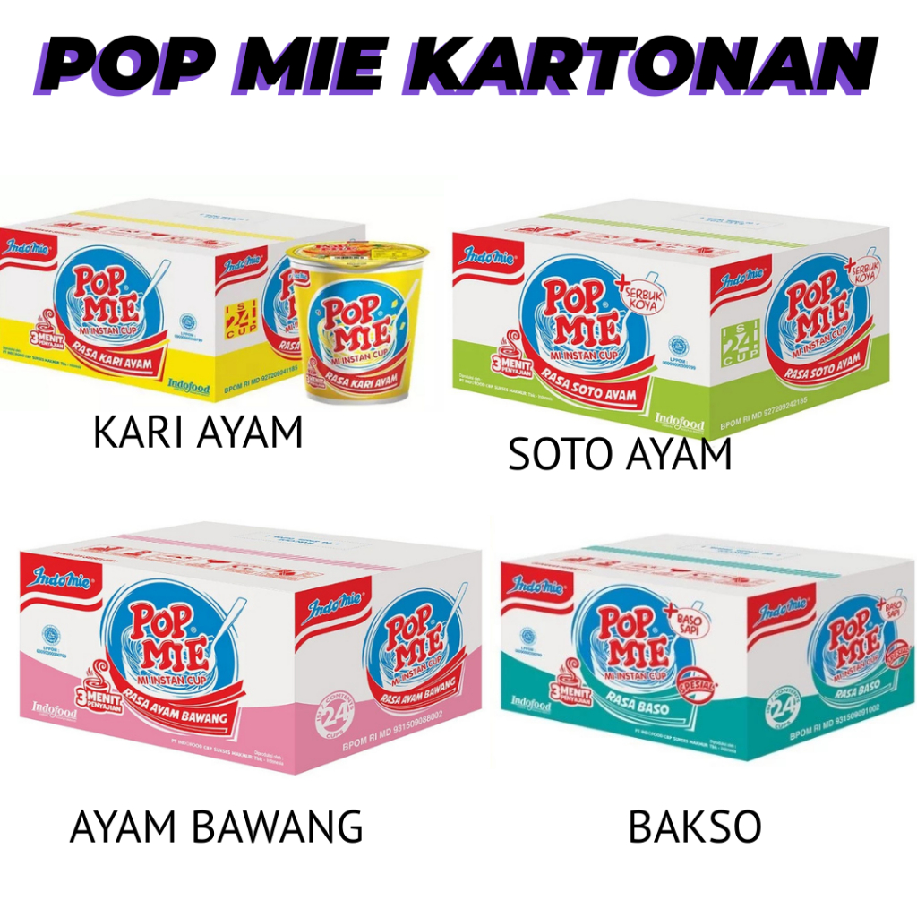 Jual Pop Mie Besar 1 Karton / Dus ISI 24 PCS | Shopee Indonesia