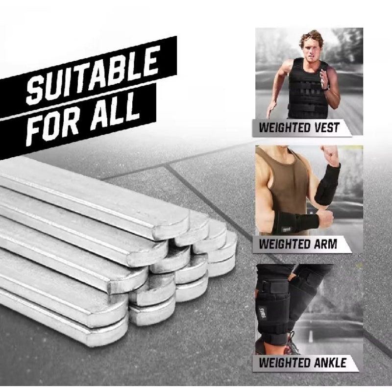 Jual 1 pcs / 5 Pcs Besi Pemberat Rompi / Steel Plate Weighted Vest ...