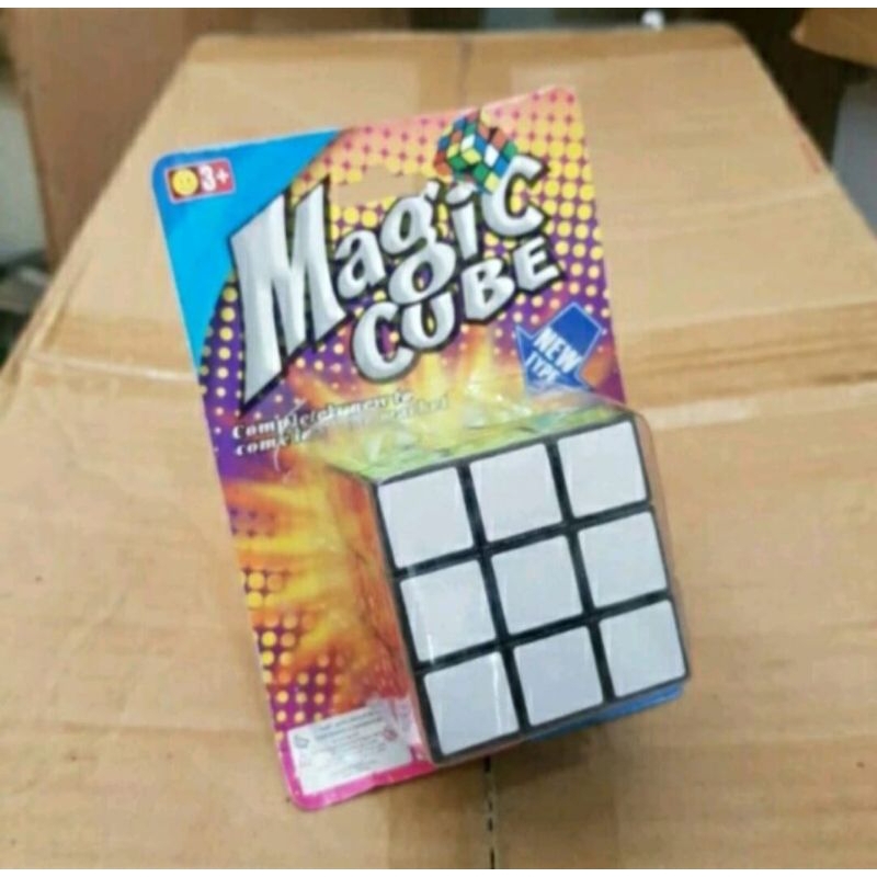 Jual Mainan anak edukasi magic cube 3x3 murah menggunakan warna stiker ...