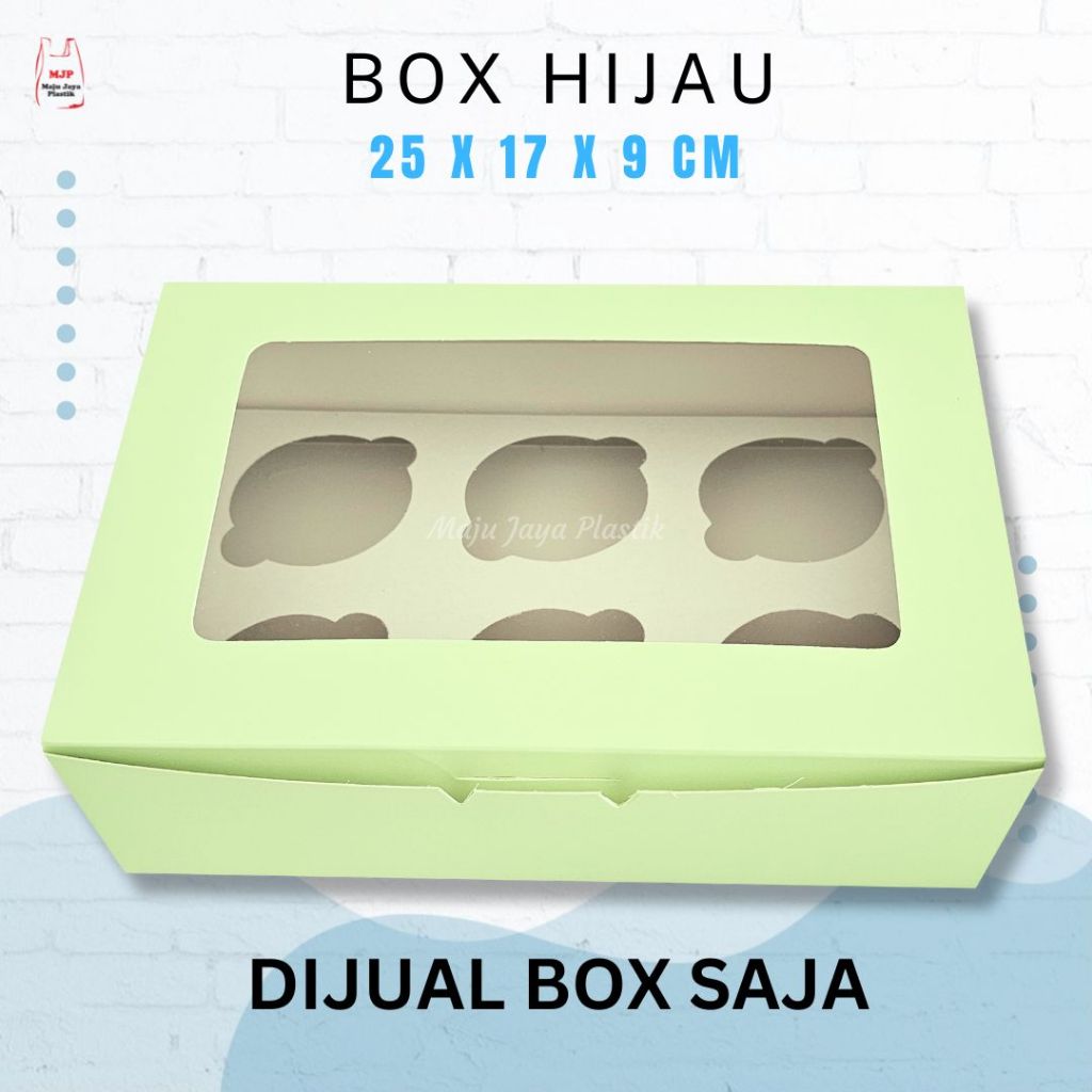 Jual BOX CUPCAKE ISI 6 Dus Pudding isi 6 Packaging Muffin Dus Mika ...