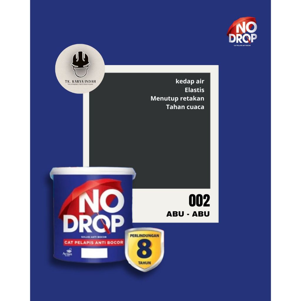 Jual Cat Tembok NO DROP waterproofing galon 4 kg | Shopee Indonesia