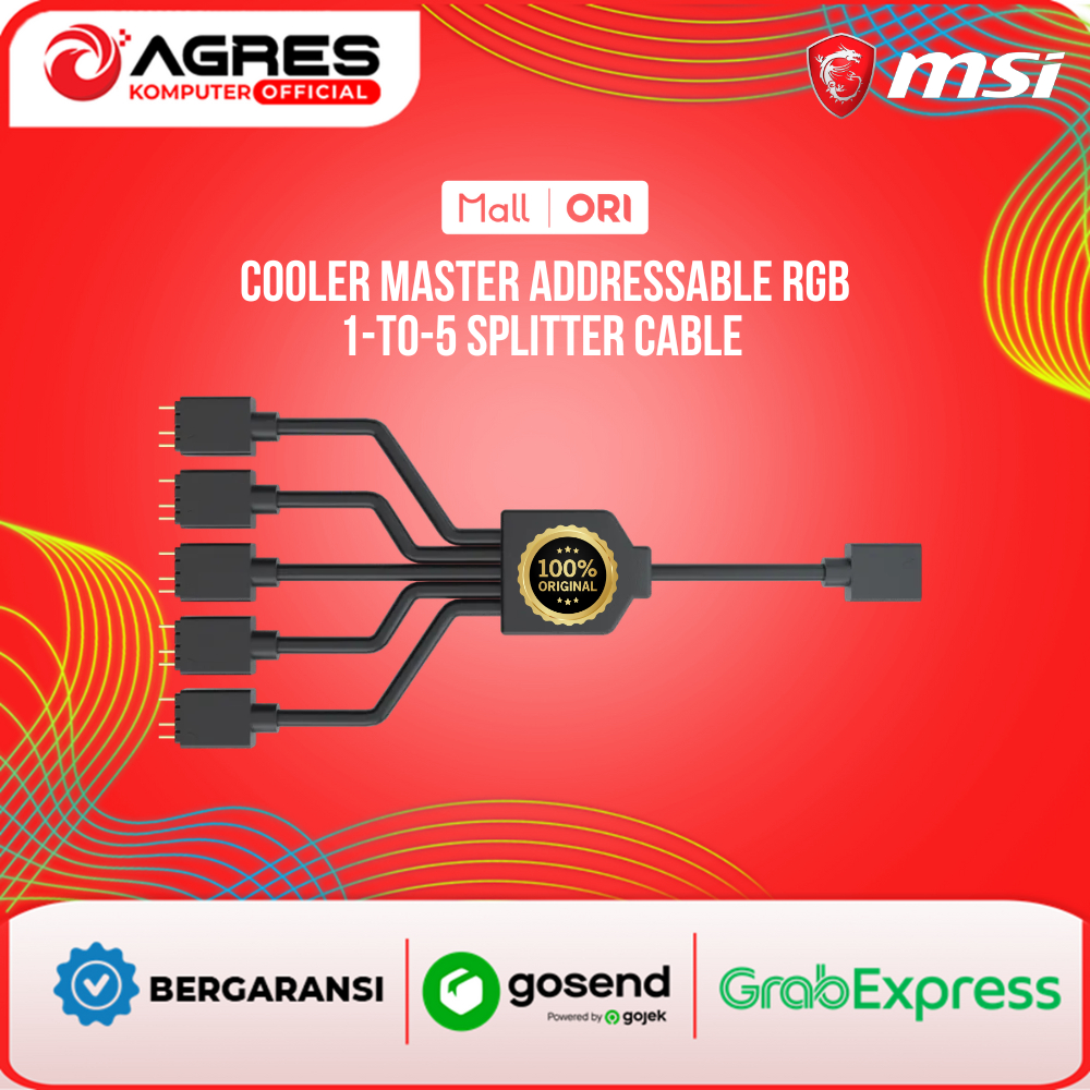 Jual COOLER MASTER ADDRESSABLE RGB 1-TO-5 SPLITTER CABLE | Shopee Indonesia