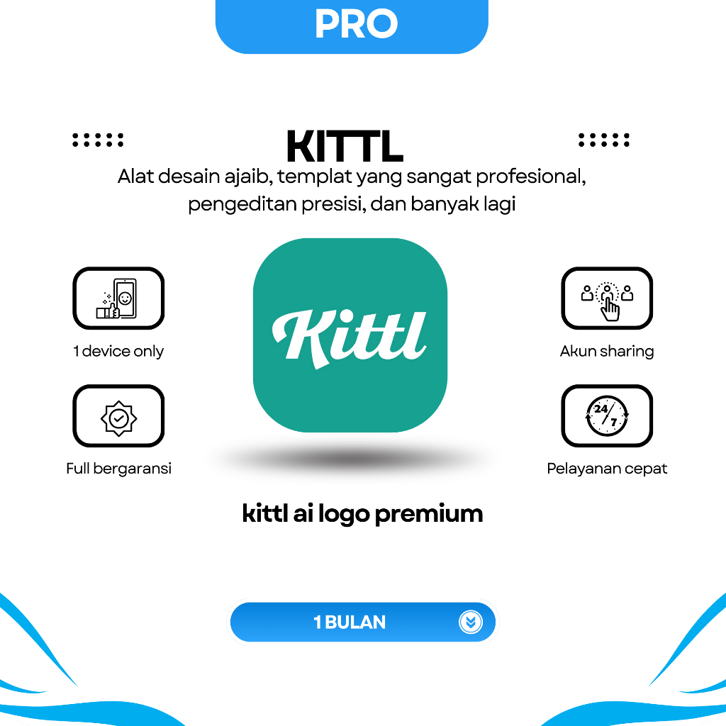 Jual kittl logo pro 1 bulan alat desain ajaib, templat yang sangat ...
