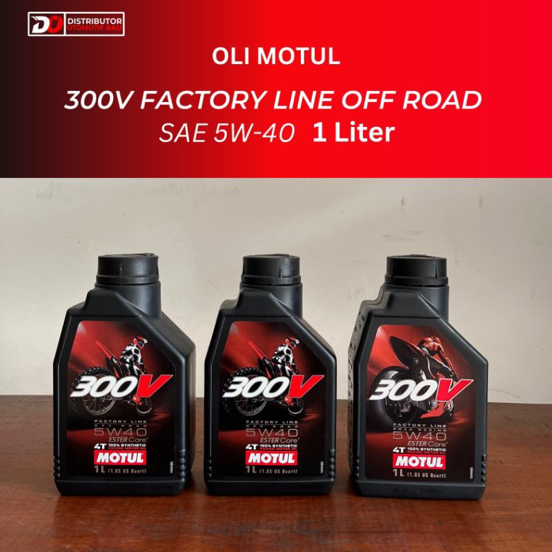 Jual OLI MOTUL 300V FACTORY LINE OFF ROAD 5W-40 1liter | Shopee Indonesia