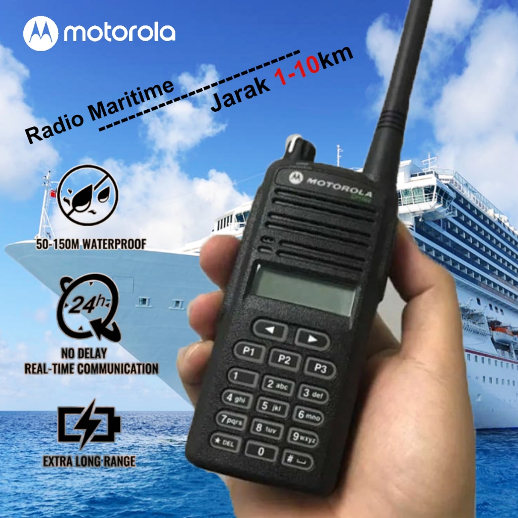Jual HT Motorola Handy Talky CP1660 Original Walkie talkie Radio Maritim 99 channels mini Jarak ...