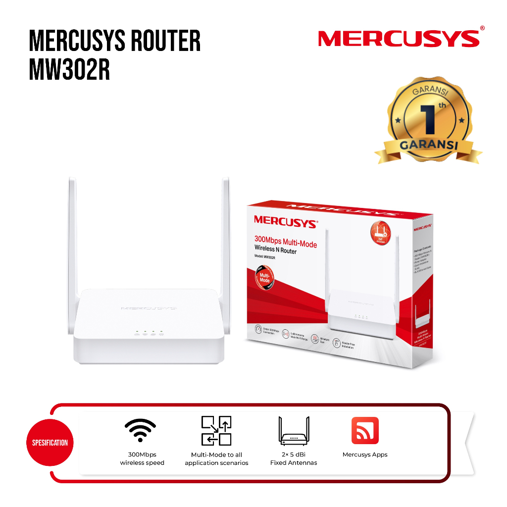 Jual Mercusys MW302R Multi-Mode Wireless N Router 300Mbps | Shopee ...