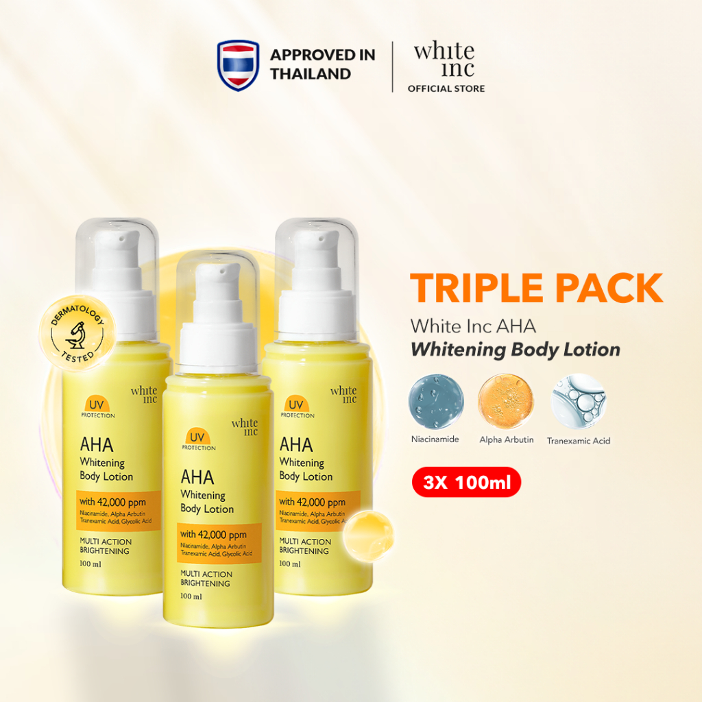 Jual [PACKAGE] WHITE INC AHA Body Lotion to Whitening & Moisturising ...