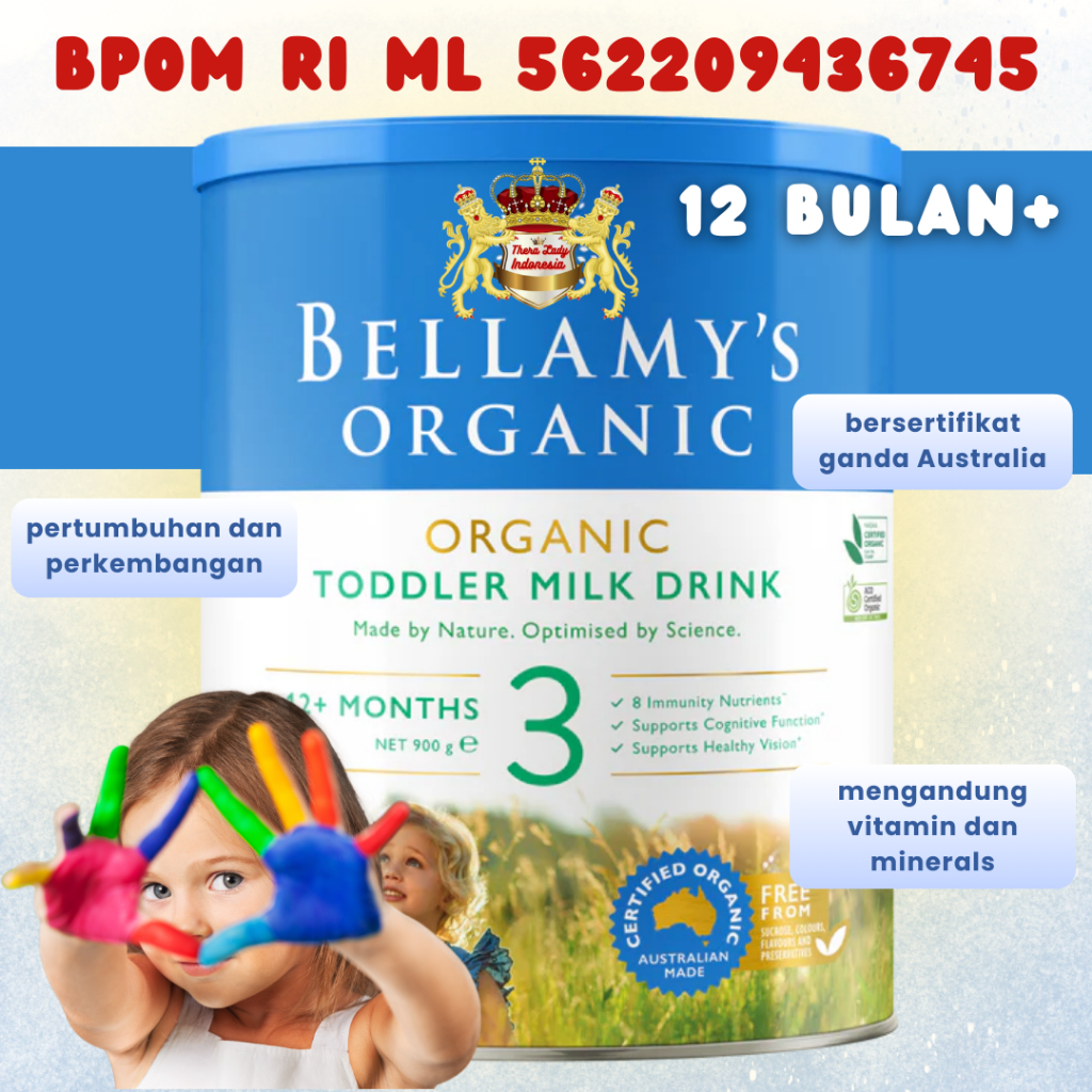 Jual Bellamy's Bellamys Organic Susu Formula Step 3 900 Gram (1-3 Tahun ...